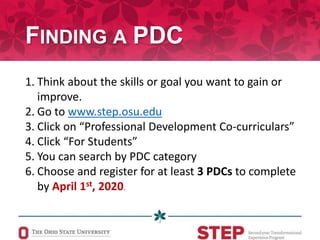 STEP Introduction, The Ohio State University | PPTX | College Planning ...