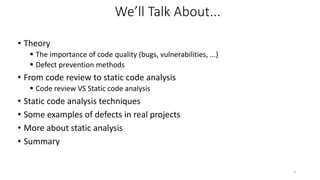 Static code analysis: what? how? why? | PPT