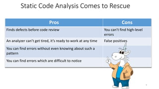 Static code analysis: what? how? why? | PPT