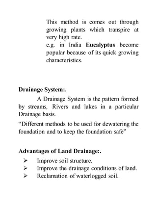 Agriculture Land Drainage | DOCX