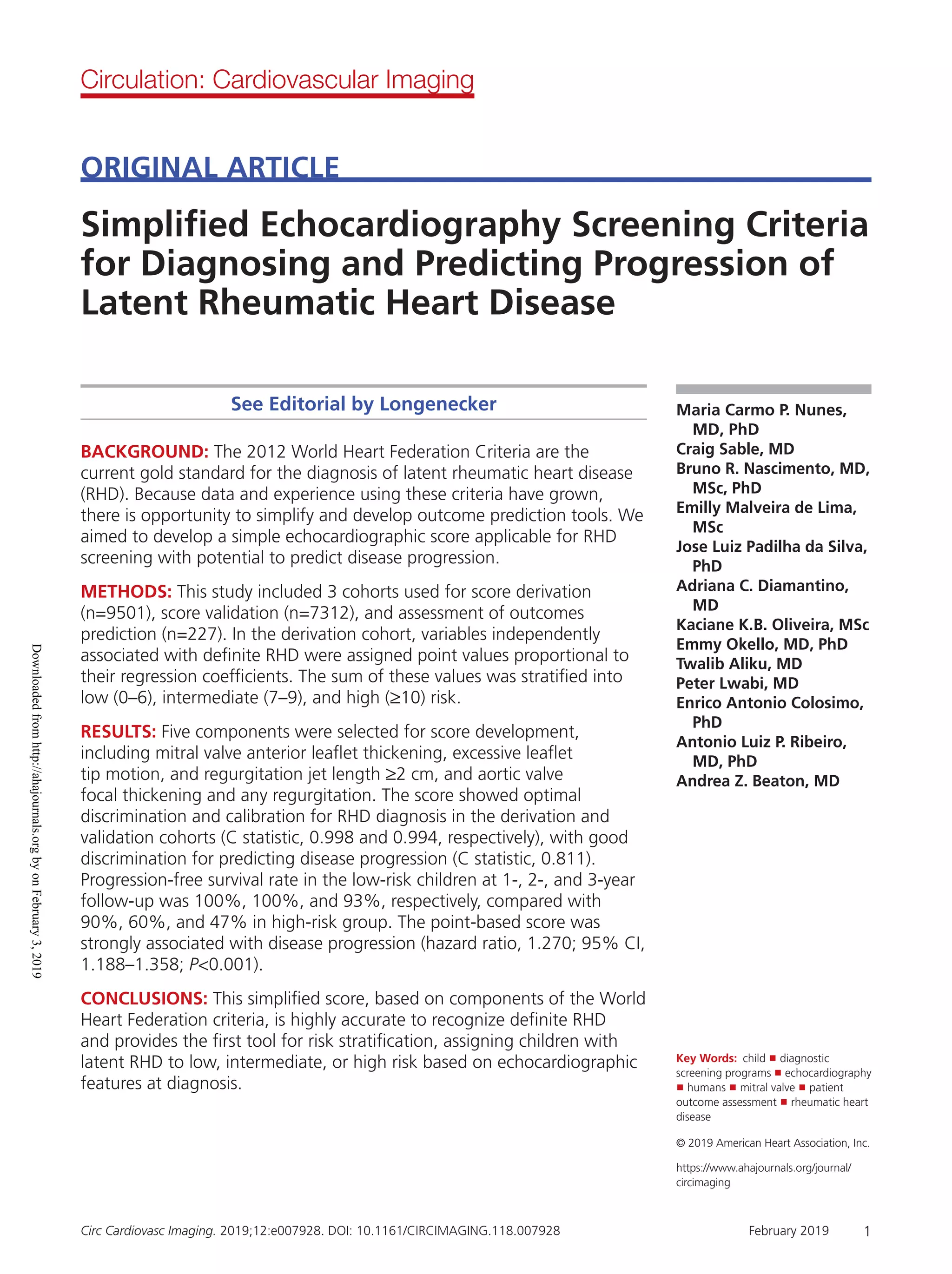 2019 echo criteria for rhd | PDF
