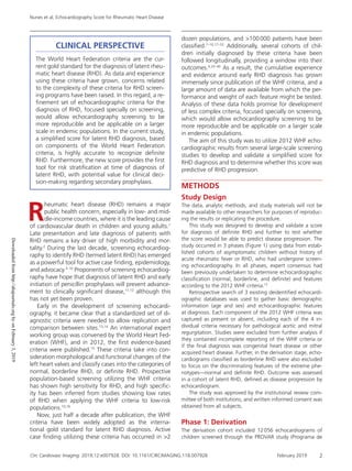 2019 echo criteria for rhd | PDF | Heart and Cardiovascular Diseases ...