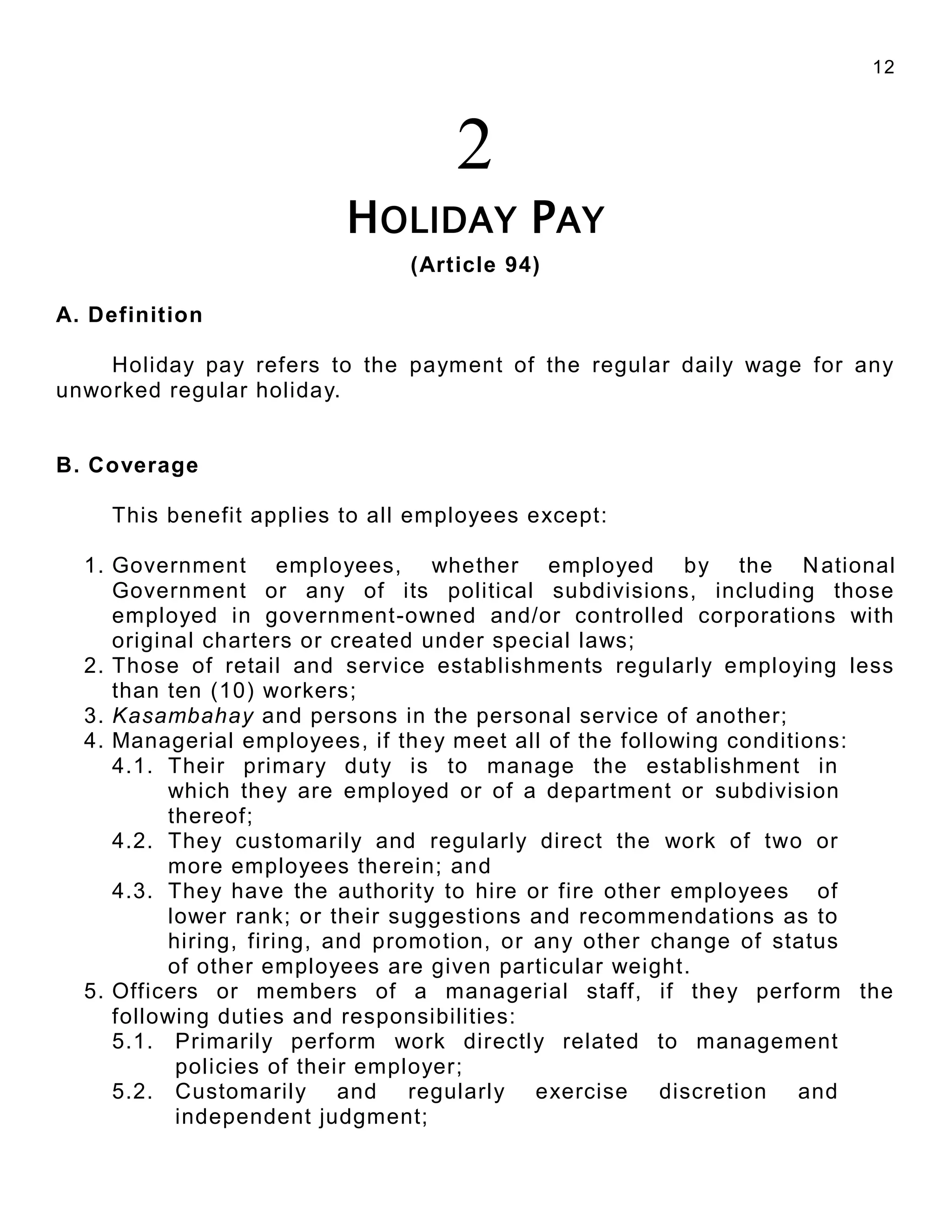 2019 Edition of Handbook On Workers Statutory Monetary Benefits | PDF
