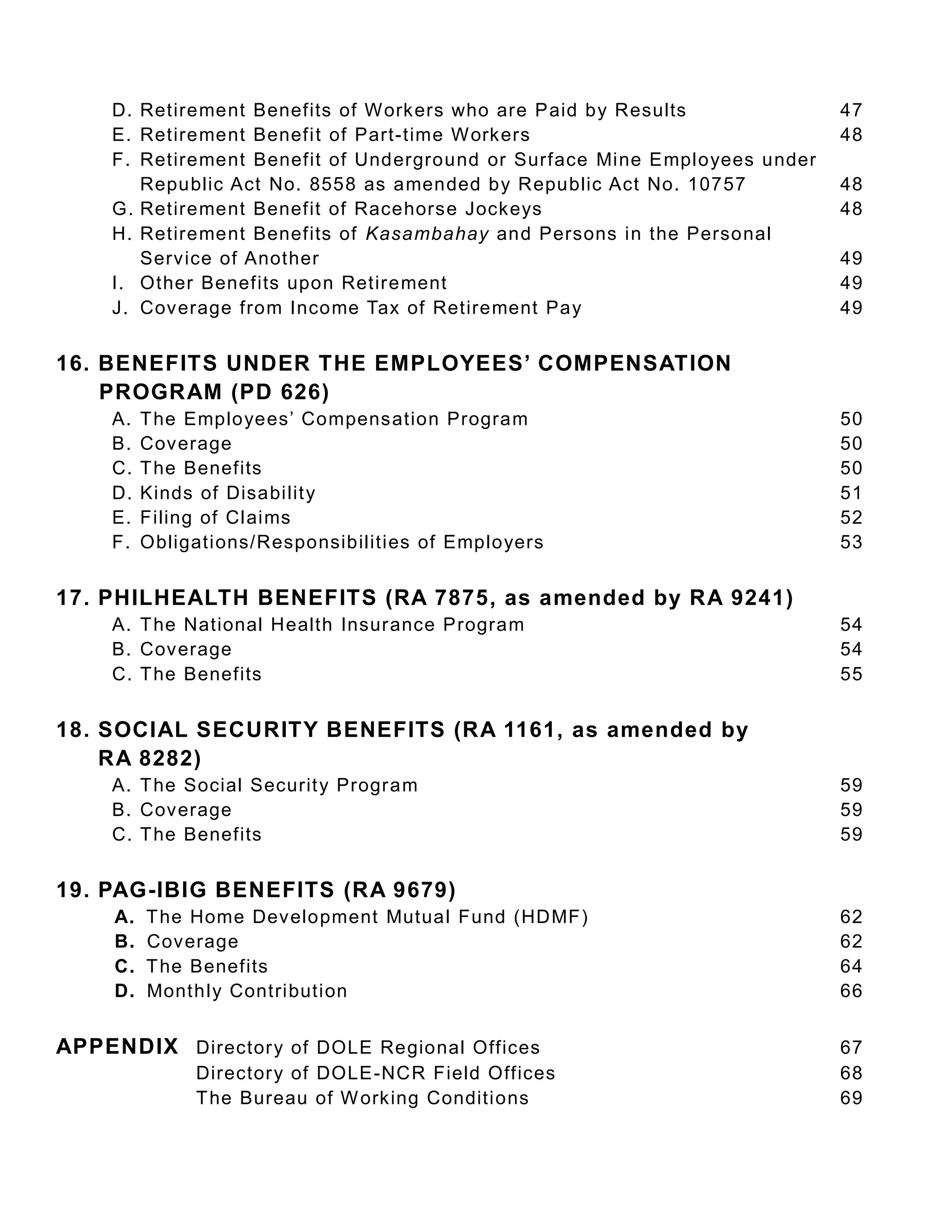 2019 Edition of Handbook On Workers Statutory Monetary Benefits | PDF