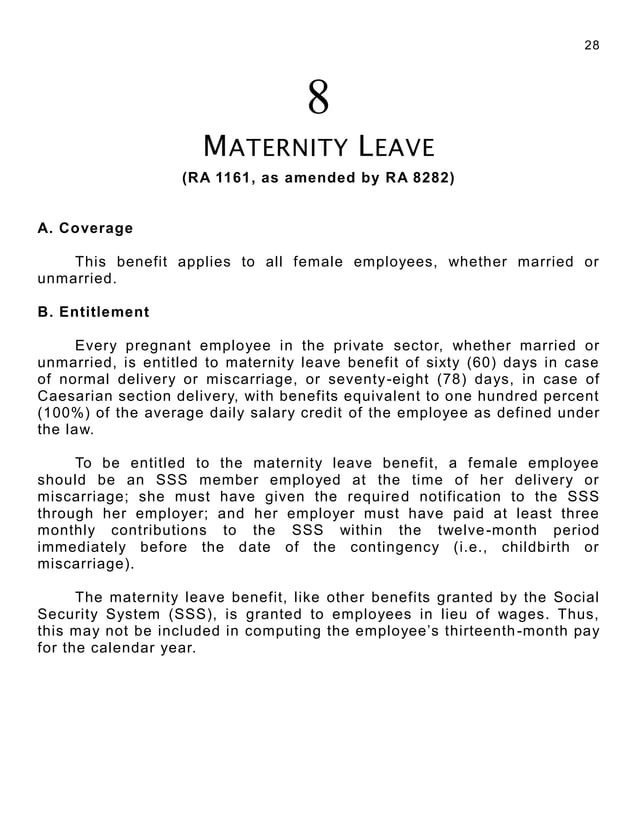 2019 Edition of Handbook On Workers Statutory Monetary Benefits | PDF