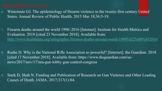 Gun Violence a Public Health Issue | PPT