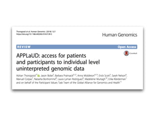 Participant-centered research design and “equal access” data sharing ...