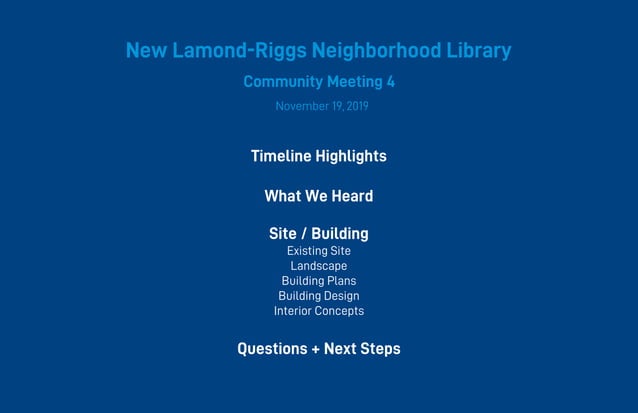 DC Public Library - New Lamond-Riggs Library | PDF
