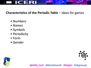 52 Games with the Periodic Table of the Elements - and beyond | PPTX