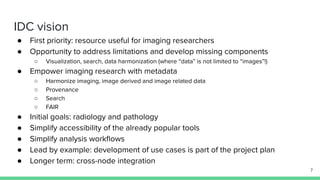 Imaging Data Commons (IDC) - Introduction and intital approach | PDF