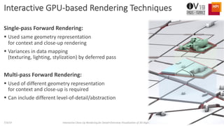 Interactive Close-Up Rendering for Detail+Overview Visualization of 3D Digital Terrain Models | PPT