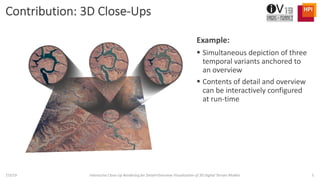 Interactive Close-Up Rendering for Detail+Overview Visualization of 3D Digital Terrain Models | PPT