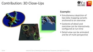 Interactive Close-Up Rendering for Detail+Overview Visualization of 3D Digital Terrain Models | PPT