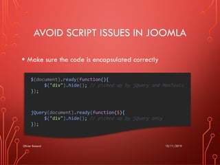 Fixing and Updating jQuery with Olivier Buisard | PPT