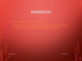 Fixing and Updating jQuery with Olivier Buisard | PPT