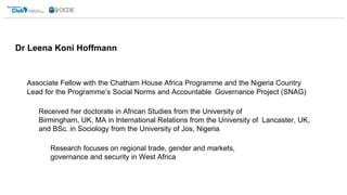 Women and Youth Working Group: A Proposal of the Sahel and West Africa ...