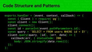 Serverless Clouds (FaaS) and request context isolation in Node.js