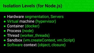 Serverless Clouds (FaaS) and request context isolation in Node.js