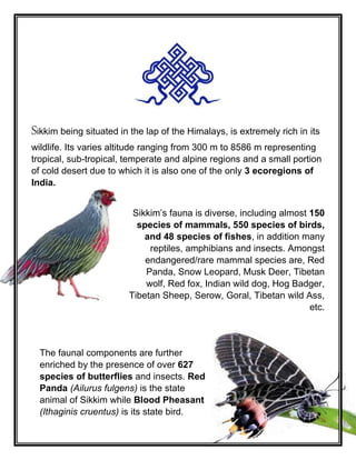 Wildlife in Sikkim | DOCX