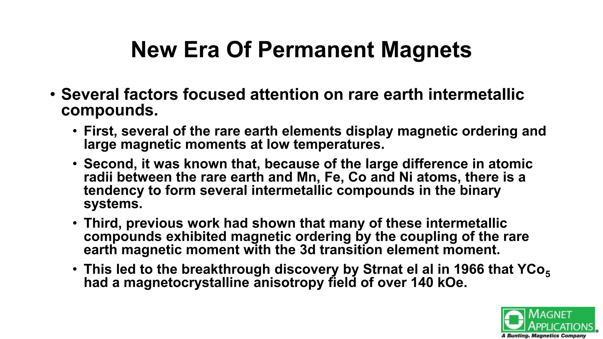 Rare Earth Magnets: Yesterday, Today and Tomorrow. | PPTX