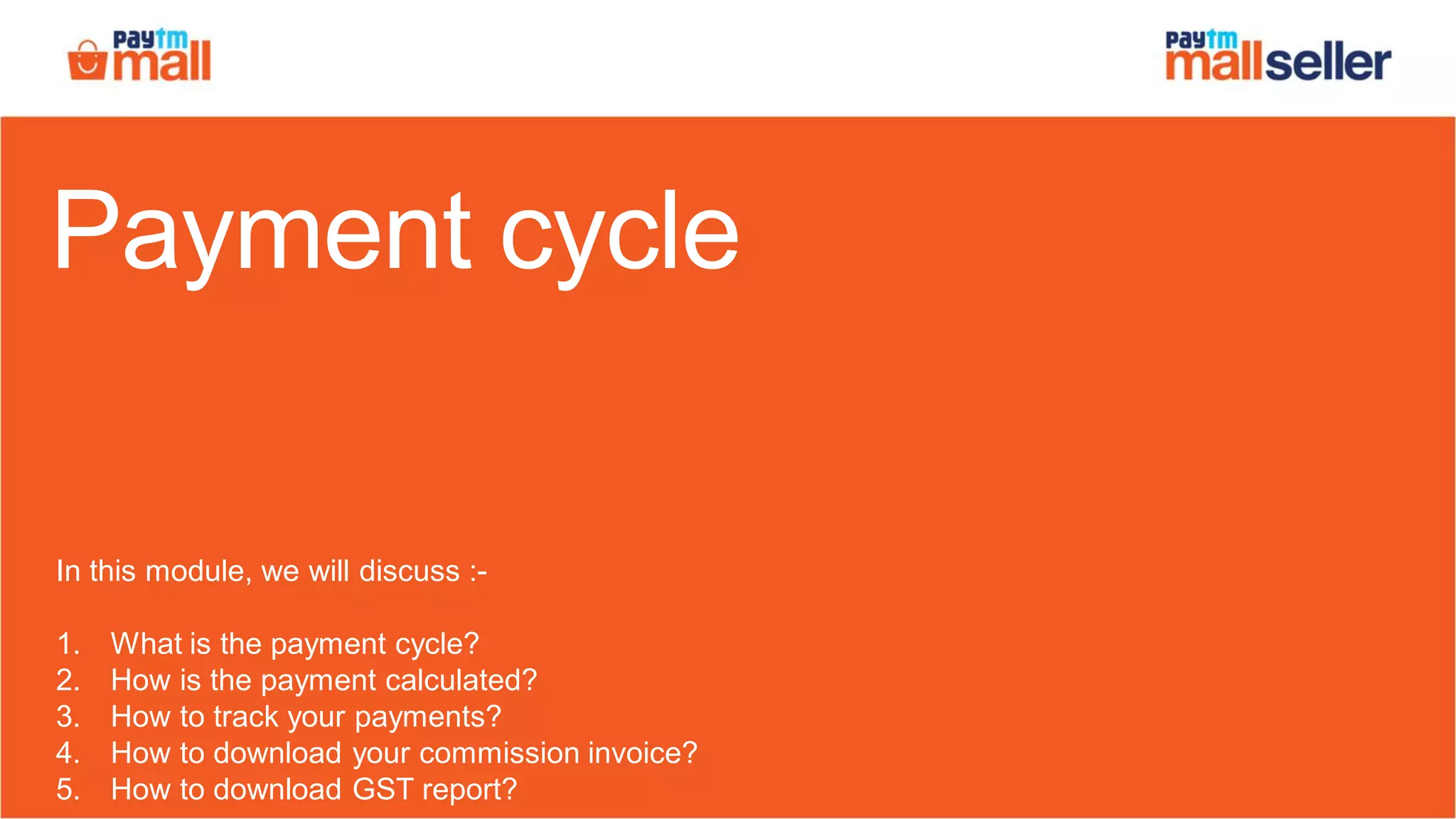 Payment cycle for Wholesale | PPT