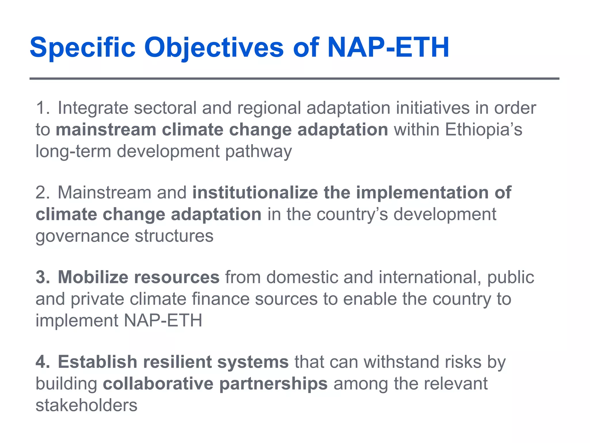 Ethiopia’s National Adaptation Plan (NAP-ETH) In Brief | PPTX
