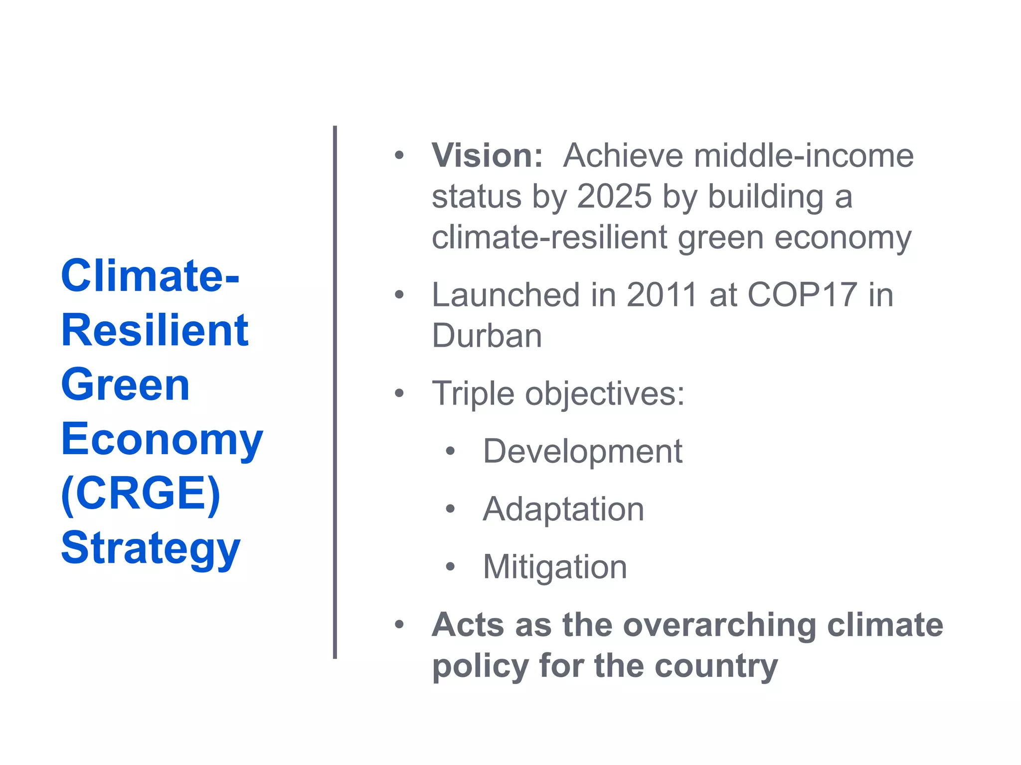 Ethiopia’s Climate Change Adaptation Policies: Overview | PPTX