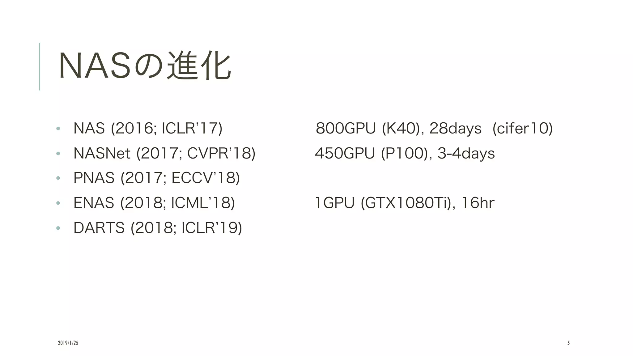 [DL輪読会]Auto-DeepLab: Hierarchical Neural Architecture Search for Semantic Image Segmentation | PPT