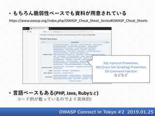 OWASP Cheatsheetを参考にやられアプリ作ってみた | PPT