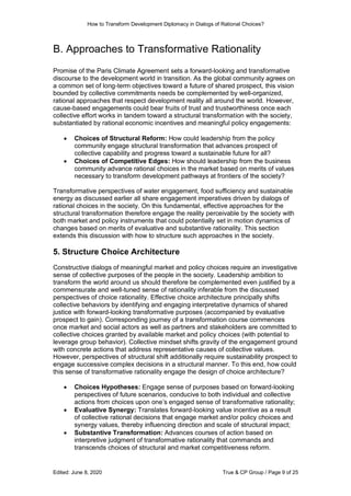 On Choice Materiality: How to Transform Development Diplomacy in ...