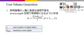 [論文紹介] DPSNet: End-to-end Deep Plane Sweep Stereo | PPT
