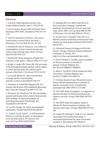 Dịch truyền hồi sức Resuscitation Fluids | PDF