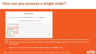 Single order processing for LMD sellers | PPT