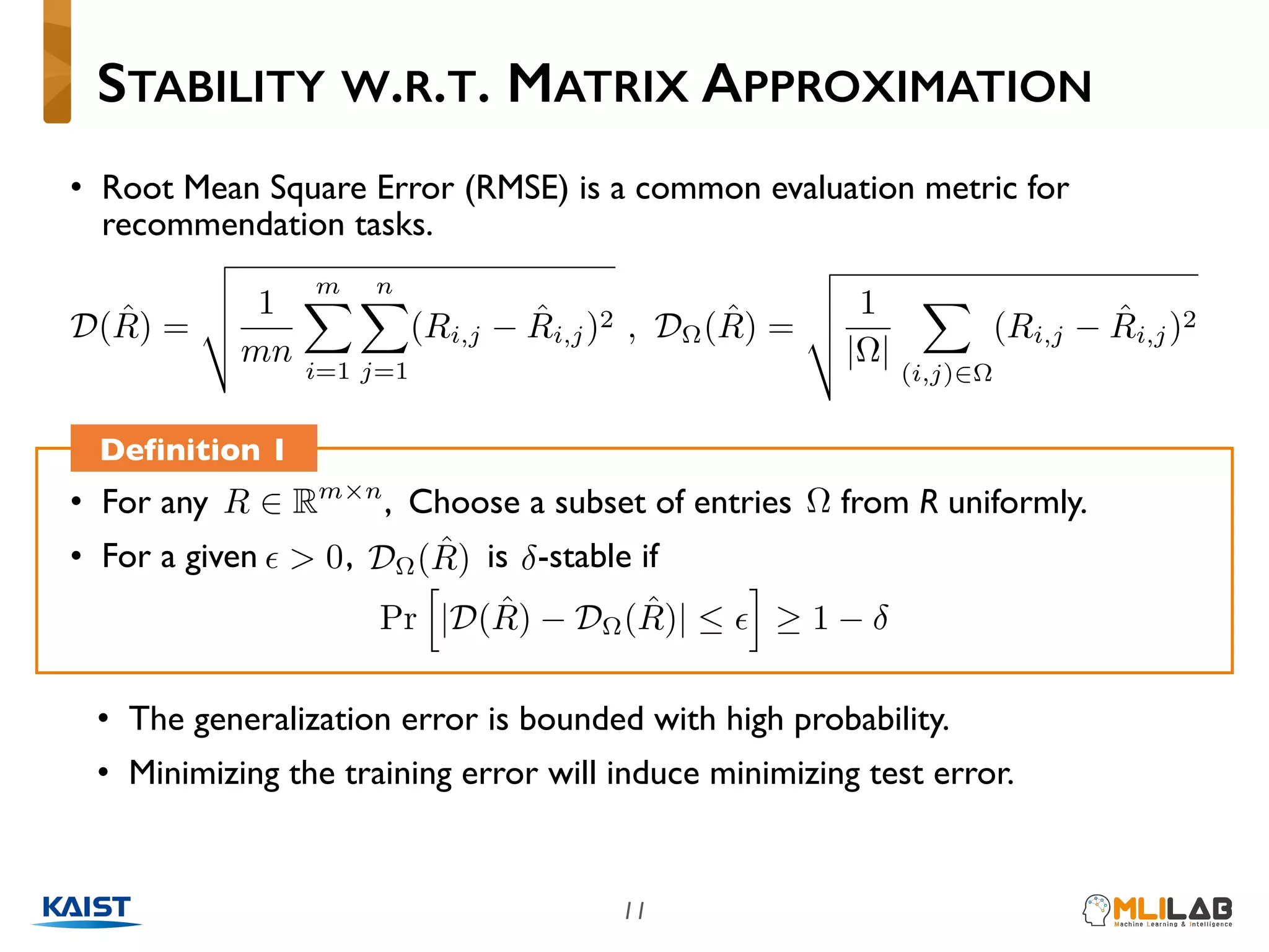 Low-rank Matrix Approximation with Stability | PPT