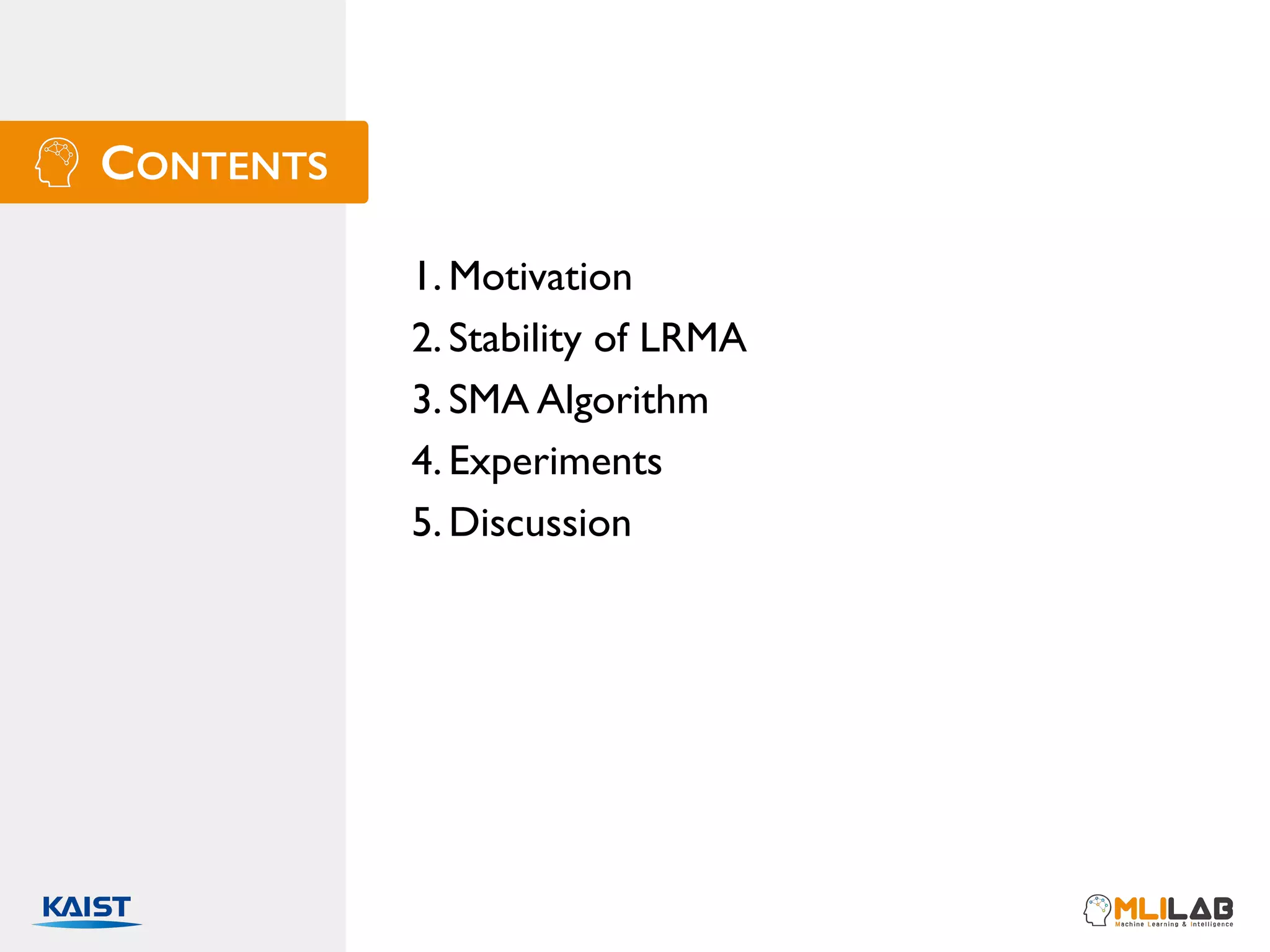 Low-rank Matrix Approximation with Stability | PPT