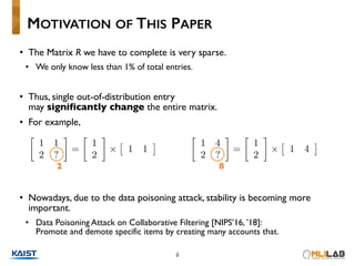 Low-rank Matrix Approximation with Stability | PPT