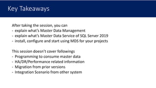 SQL Server 2019 Master Data Service | PPT