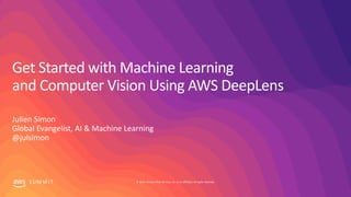 Get started with Machine Learning and Computer Vision Using AWS ...