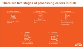 Steps to process orders in bulk for LMD sellers | PDF | Logistics | Business
