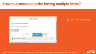 Multiple items order processing- Multiple AWB shipment | PDF