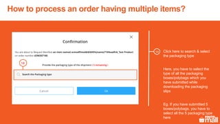 Multiple items order processing- Multiple AWB shipment | PDF