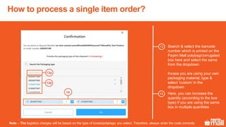 Single item order processing- Multiple AWB shipment | PPT