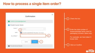 Single item order processing- Multiple AWB shipment | PPT