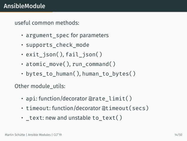 Writing Ansible Modules Clt19 Ppt