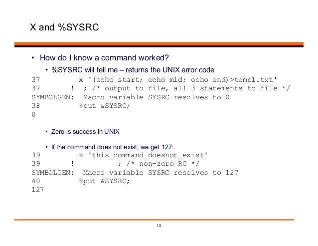 (SAS) UNIX X Command Tips and Tricks