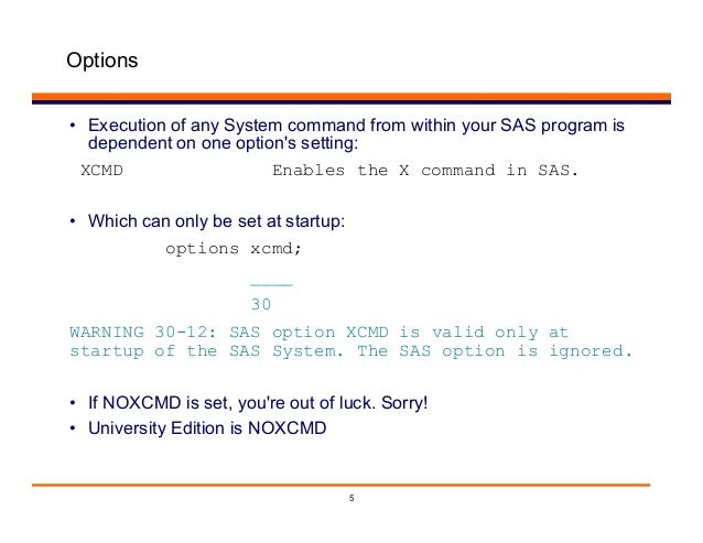 (SAS) UNIX X Command Tips and Tricks