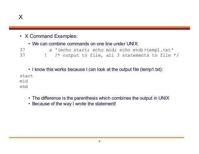 (SAS) UNIX X Command Tips and Tricks