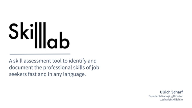 Skilllab - Value Proposition | PPT