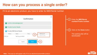 Single order processing local commerce- B2C | PPT