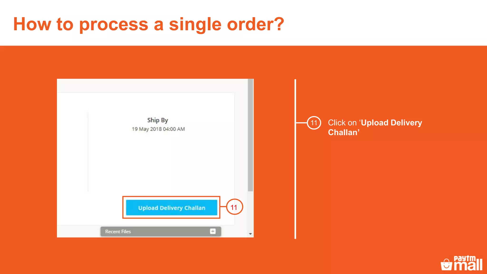 Single order processing - self delivery | PDF